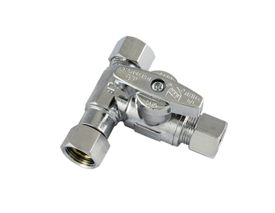 WATERLINE RETROFIT STOP (tee stop - 3/8 X 3/8X 3/8X) – Shop @ Plumbers ...